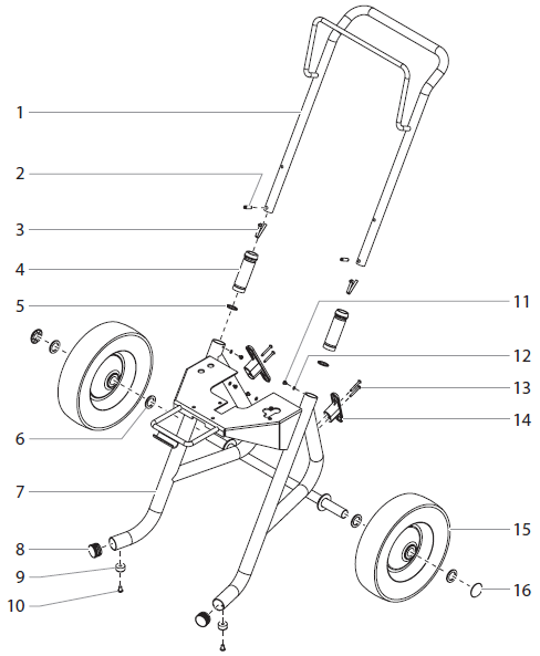 Titan Advantage 1100 Upright Cart Assembly