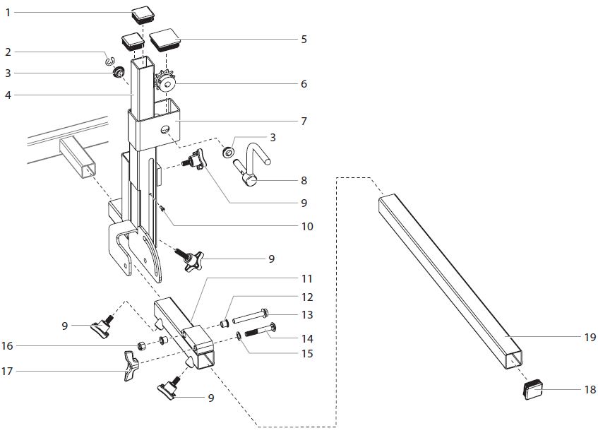 Titan PowrLiner 4955 Lift/Tilt Assembly