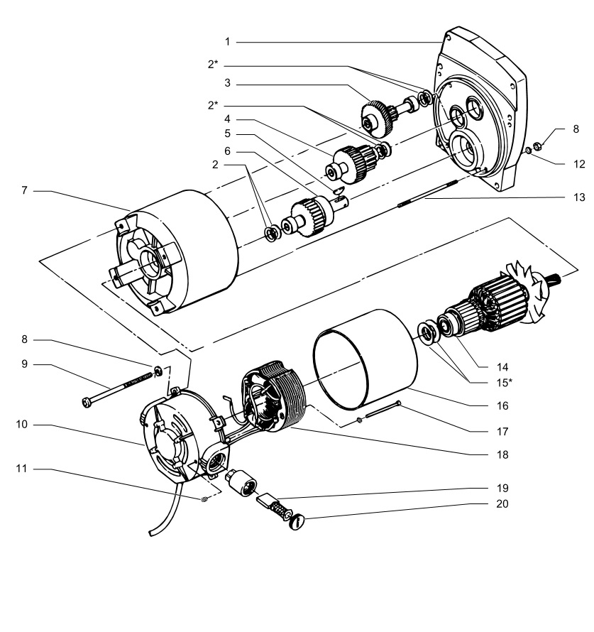 Titan EP2510 Motor Assembly Parts
