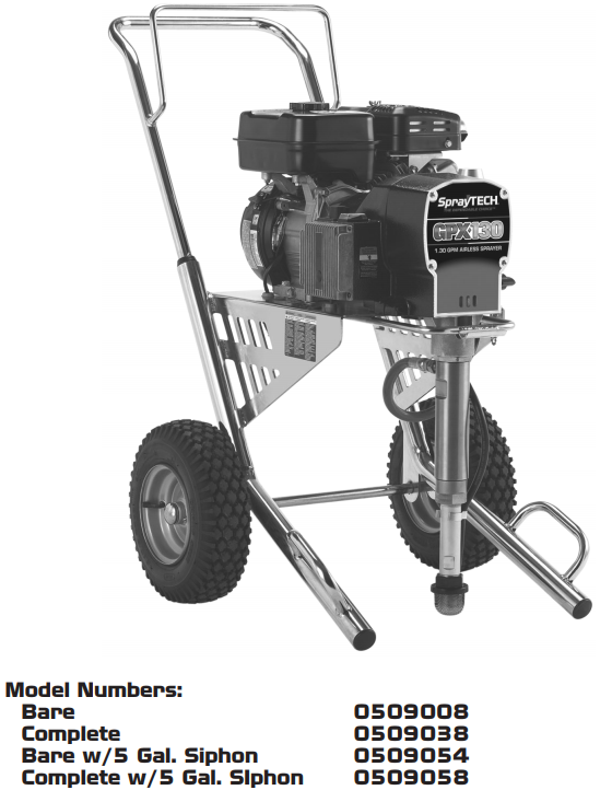 SprayTech GPX Gas Airless Sprayer Parts | OEM Replacements